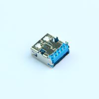 China USB3.0 Type A Female Connector, Short Body 90° Horizontal DIP Shielded Socket, 5Gbps Through Hole PCB Receptacle for sale