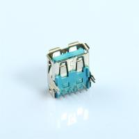 China USB3.0 Type A Female Connector,90° Horizontal DIP 9 Fork Pin Full Shielded Socket,5Gbps Through Hole PCB Receptacle for sale
