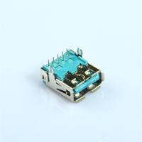 China USB3.0 Type A Female Connector,90° Horizontal DIP 9 Fork Pin Full Shielded Socket,5Gbps Through Hole PCB Receptacle for sale