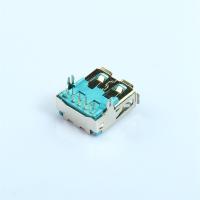 China USB3.0 Type A Female Connector,90° Horizontal DIP 9 Fork Pin Full Shielded Socket,5Gbps Through Hole PCB Receptacle for sale