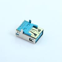 China USB3.0 Type A Female Connector,90° Horizontal DIP 9 Straight Pin Full Shielded Socket,5Gbps Through Hole PCB Receptacle for sale