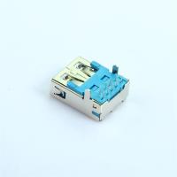 China USB3.0 Type A Female Connector,90° Horizontal DIP 9 Straight Pin Full Shielded Socket,5Gbps Through Hole PCB Receptacle for sale