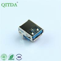 China USB3.0 Type A Female Connector,90° Horizontal DIP Raised Height Shielded Socket,5Gbps Through Hole PCB Receptacle for sale