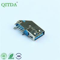 China USB3.0 Type A Female Connector, Side Vertical Entry 9 Pin DIP Shielded Socket, 5Gbps Side Plug Vertical Through Hole PCB Receptacle for sale