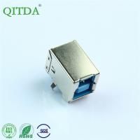 China USB3.0 Type B Female Connector, Square Port 90° Horizontal DIP Full Shielded Socket, 5Gbps PCB Through Hole Receptacle for sale
