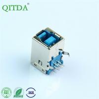 China USB3.0 Type B Female Connector, Square Port 90° Horizontal DIP Full Shielded Socket, 5Gbps PCB Through Hole Receptacle for sale