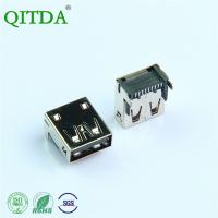China USB3.0 Type A Female Connector, 90° Horizontal SMT Front Foot Surface Mount Shielded Socket, 5Gbps PCB SMD Receptacle for sale