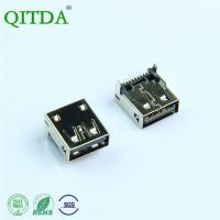 China USB3.0 Type A Female Connector, 90° Horizontal SMT Front Foot Surface Mount Shielded Socket, 5Gbps PCB SMD Receptacle for sale