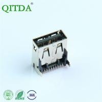 China USB3.0 Type A Female Connector, 90° Horizontal SMT Front Foot Surface Mount Shielded Socket, 5Gbps PCB SMD Receptacle for sale