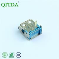 China USB3.0 Type A Female Connector, Rolled Edge Horizontal SMT Surface Mount Shielded Socket, 5Gbps PCB SMD Receptacle for sale