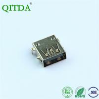 China USB2.0 Type A Female Connector, Centered Pin Horizontal SMT Surface Mount Full Shielded Socket, 480Mbps PCB SMD Receptacle for sale