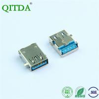 China USB3.0 Type A Female Connector, Sink Recessed Board Double Row H4.46 DIP Horizontal Shielded Socket, 5Gbps PCB Recessed Through Hole Receptacle for sale