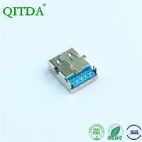 China USB3.0 Type A Female Connector, Sink Recessed Board Double Row H4.46 DIP Horizontal Shielded Socket, 5Gbps PCB Recessed Through Hole Receptacle for sale