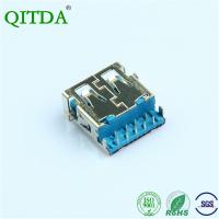 China USB 3.2 Gen2 Type A Female Connector, Vertical Side Entry SMT Socket, Straight Edge 10Gbps PCB Mount Receptacle for sale