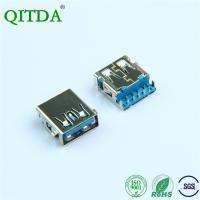 China USB 3.2 Gen2 Type A Female Connector, Vertical Side Entry SMT Socket, Straight Edge 10Gbps PCB Mount Receptacle for sale