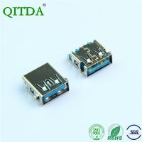 China USB 3.2 Gen2 Type A Female Connector, Vertical Side Entry SMT Socket, Straight Edge 10Gbps PCB Mount Receptacle for sale