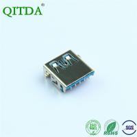 China USB 3.2 Gen2 Type A Female Connector, Vertical Side Entry SMT Socket, Straight Edge 10Gbps PCB Mount Receptacle for sale