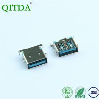 China USB3.0 Type A Female Connector, Short Body L12.55mm H1.36mm Horizontal SMT Surface Mount Shielded Socket, 5Gbps PCB SMD Receptacle for sale