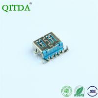China USB3.0 Type A Female Connector, Short Body L12.55mm H1.36mm Horizontal SMT Surface Mount Shielded Socket, 5Gbps PCB SMD Receptacle for sale