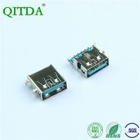China USB3.0 Type A Female Connector, Short Body Sink Recessed PCB H3.3mm Double Row DIP Shielded Socket, 5Gbps Through Hole PCB Receptacle for sale