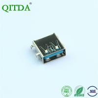 China USB3.0 Type A Female Connector, Short Body Sink Recessed PCB H3.3mm Double Row DIP Shielded Socket, 5Gbps Through Hole PCB Receptacle for sale