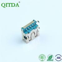China USB3.0 Type A Female Connector, Short Body Sink Recessed PCB H3.3mm Double Row DIP Shielded Socket, 5Gbps Through Hole PCB Receptacle for sale