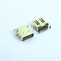 China Short Body Sink Recessed H2.55mm USB 3.0 Type A Female Connector, Horizontal Double Row DIP PCB Mount 5Gbps Shielded Socket for sale