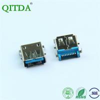 China Sink Recessed H3.5mm SMT USB 3.0 3.1 Type A 9Pin Female Connector, 5Gbps Surface Mount EMI Shielded PCB Socket for sale