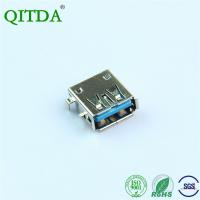 China Sink Recessed H3.5mm SMT USB 3.0 3.1 Type A 9Pin Female Connector, 5Gbps Surface Mount EMI Shielded PCB Socket for sale