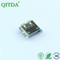 China Sink Recessed H3.5mm SMT USB 3.0 3.1 Type A 9Pin Female Connector, 5Gbps Surface Mount EMI Shielded PCB Socket for sale