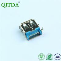 China Sink Recessed H3.5mm SMT USB 3.0 3.1 Type A 9Pin Female Connector, 5Gbps Surface Mount EMI Shielded PCB Socket for sale