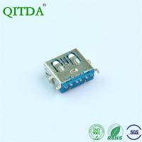 China Sink Recessed H2.11mm SMT USB3.1 Gen2 Type A 8Pin Female Connector, 10Gbps Surface Mount EMI Shielded PCB Socket for sale