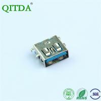 China Sink Recessed H2.11mm SMT USB3.1 Gen2 Type A 8Pin Female Connector, 10Gbps Surface Mount EMI Shielded PCB Socket for sale