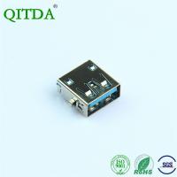 China Short Body L13.0mm H2.86mm Centered Pin Sink Recessed DIP USB3.0 Type A Female Connector, 5Gbps PCB Through Hole Shielded Socket for sale