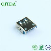 China Short Body L14.25mm H2.45mm Horizontal SMT USB3.0 Type A Female Connector, 5Gbps Surface Mount EMI Shielded PCB Socket for sale