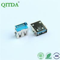 China Short Body L14.25mm H2.45mm Horizontal SMT USB3.0 Type A Female Connector, 5Gbps Surface Mount EMI Shielded PCB Socket for sale