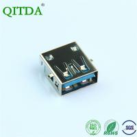 China Short Body L14.25mm H2.45mm Horizontal SMT USB3.0 Type A Female Connector, 5Gbps Surface Mount EMI Shielded PCB Socket for sale