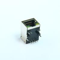 China 100Mbps RJ45 Female Connector with Integrated Transformer Filter, DIP Through Hole Ethernet Jack with Green/Yellow Status LED Shielded PCB Socket for sale