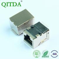 China 100Mbps 8P8C RJ45 Female Connector Without LED, SMT Surface Mount Ethernet Jack with Integrated Transformer Filter, Shielded PCB Socket for sale