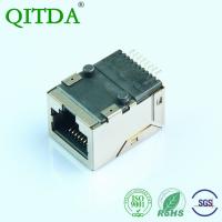 China 100Mbps 8P8C RJ45 Female Connector Without LED, SMT Surface Mount Ethernet Jack with Integrated Transformer Filter, Shielded PCB Socket for sale