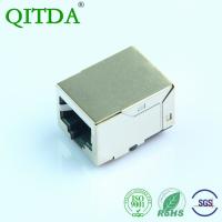 China 100Mbps 8P8C RJ45 Female Connector Without LED, SMT Surface Mount Ethernet Jack with Integrated Transformer Filter, Shielded PCB Socket for sale