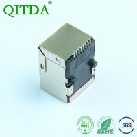 China 100Mbps 8P8C RJ45 Female Connector Without LED, SMT Surface Mount Ethernet Jack with Integrated Transformer Filter, Shielded PCB Socket for sale