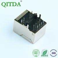 China 100Mbps 10P8C RJ45 Female Connector DIP Through Hole, Integrated Transformer Filter Ethernet Jack with Link & Activity LED, Shielded PCB Network Socket for sale