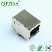 China 100Mbps 10P8C RJ45 Female Connector DIP Through Hole, Integrated Transformer Filter Ethernet Jack with Link & Activity LED, Shielded PCB Network Socket for sale