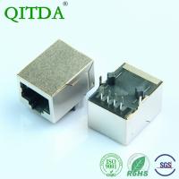 China 100Mbps 10P8C No LED RJ45 Female Connector, Vertical DIP Through Hole Ethernet Jack with Integrated Transformer Filter, Shielded PCB Network Socket for sale