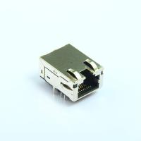 China 10Gbps Tab-Up Vertical DIP RJ45 Female Connector, Integrated Transformer Filter Ethernet Jack with Link & Activity Dual LED, Shielded PCB Network Socket Integrated Transformer Magnetic Ring for sale