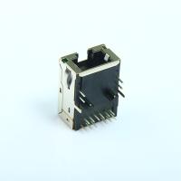 China 10Gbps Tab-Up Vertical DIP RJ45 Female Connector, Integrated Transformer Filter Ethernet Jack with Link & Activity Dual LED, Shielded PCB Network Socket Integrated Transformer Magnetic Ring for sale