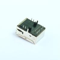 China 10Gbps Tab-Up Vertical DIP RJ45 Female Connector, Integrated Transformer Filter Ethernet Jack with Link & Activity Dual LED, Shielded PCB Network Socket Integrated Transformer Magnetic Ring for sale
