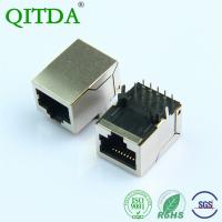 China 10P10C 1000Mbps Gigabit No LED Vertical DIP RJ45 Female Connector, Integrated Transformer Filter Ethernet Jack, Shielded PCB Network Socket for sale