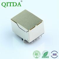 China 10P10C 1000Mbps Gigabit No LED Vertical DIP RJ45 Female Connector, Integrated Transformer Filter Ethernet Jack, Shielded PCB Network Socket for sale